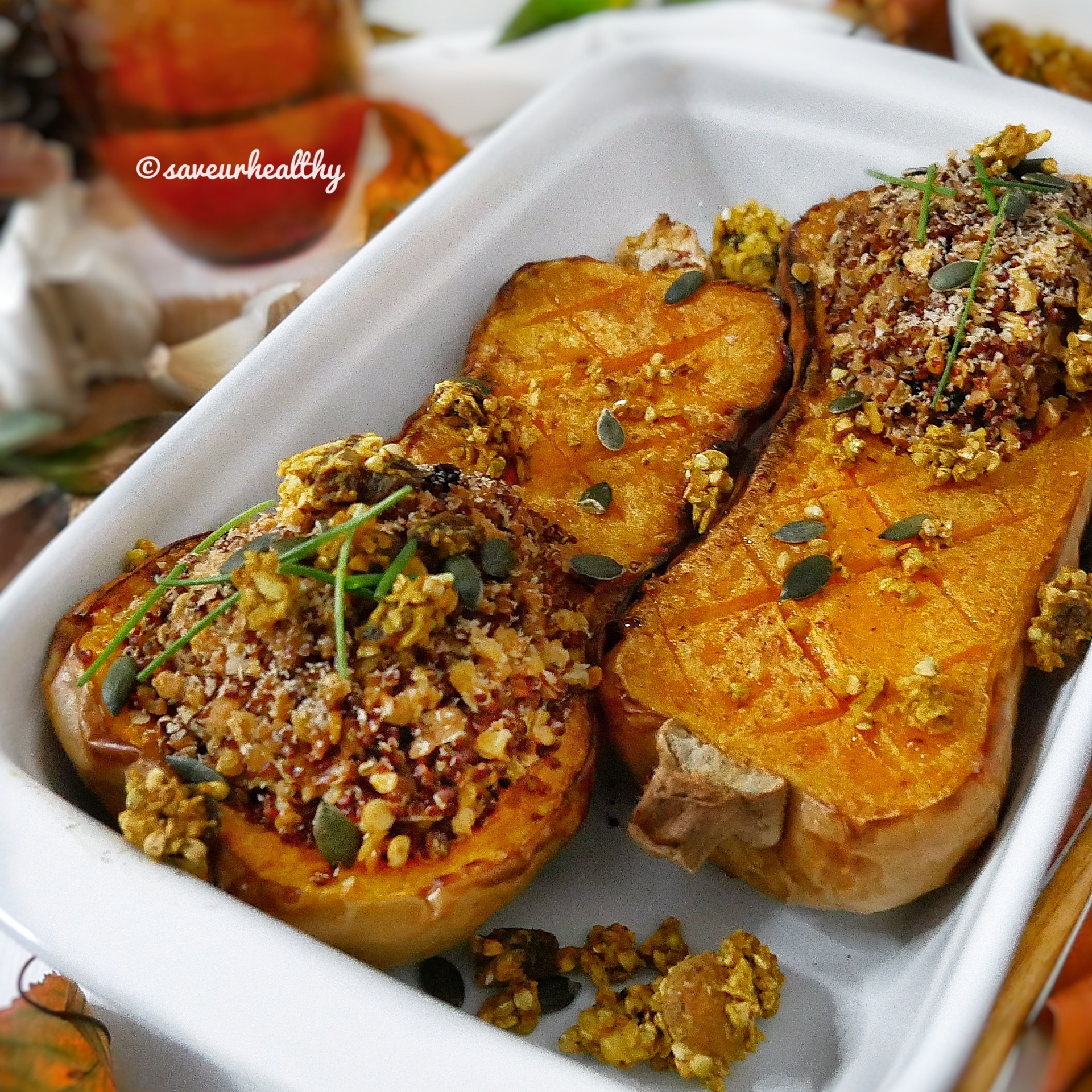 BUTTERNUT FARCIE AU QUINOA (VEGAN – SANS GLUTEN) – saveurhealthy