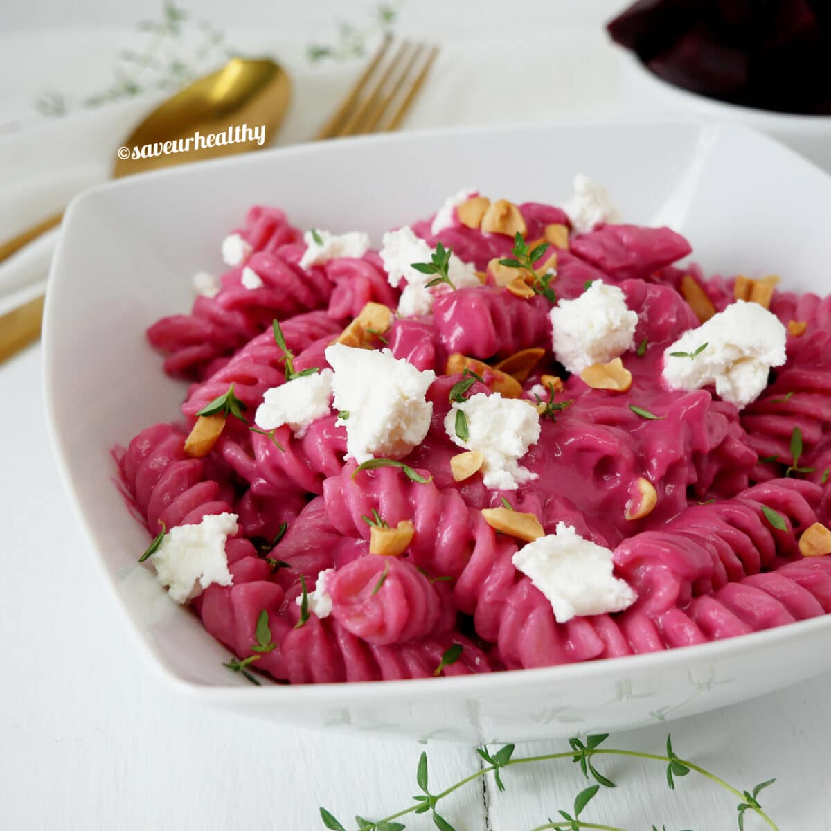 crème betterave et fromage chèvre frais (BARBIE PASTA) – saveurhealthy