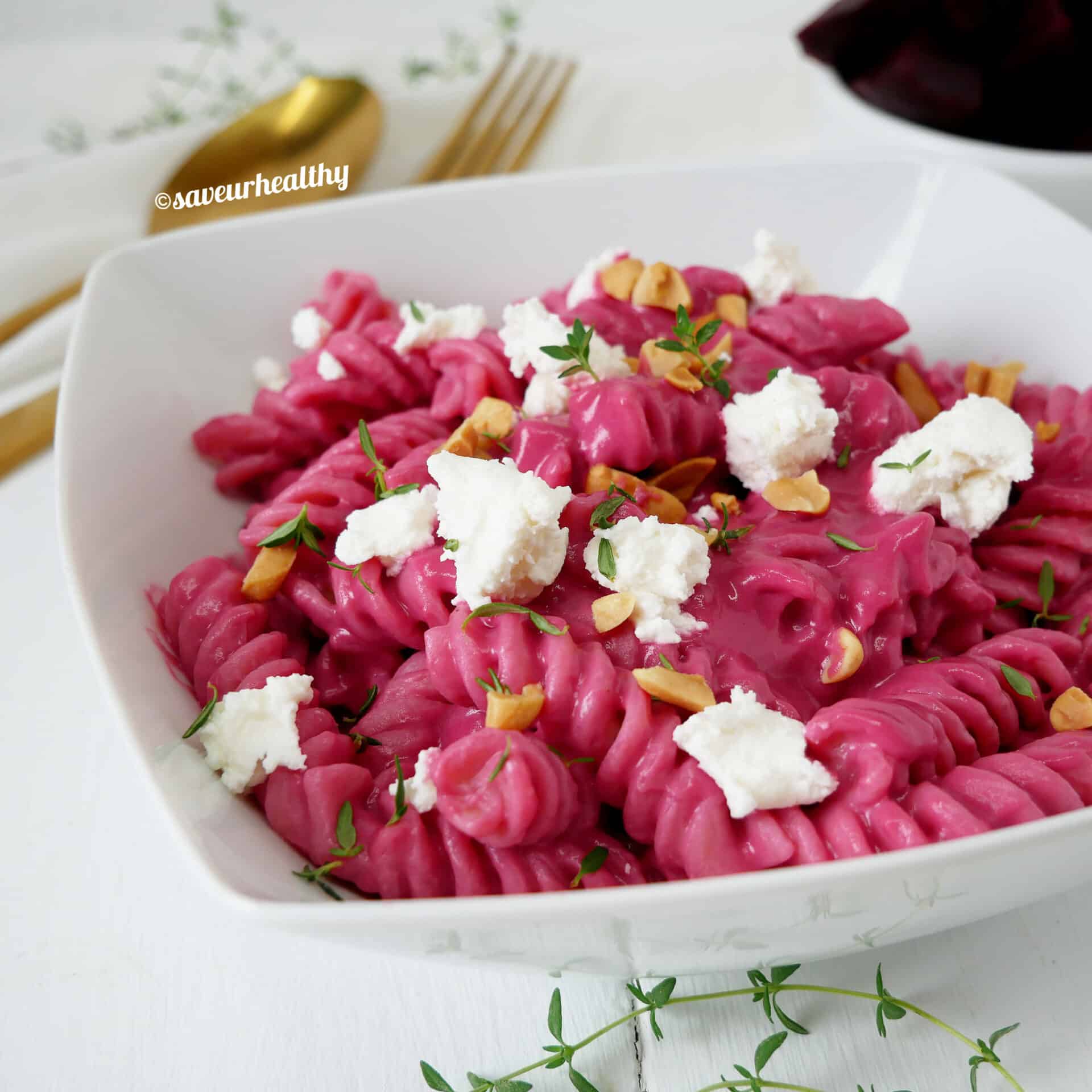 crème betterave et fromage chèvre frais (BARBIE PASTA) – saveurhealthy