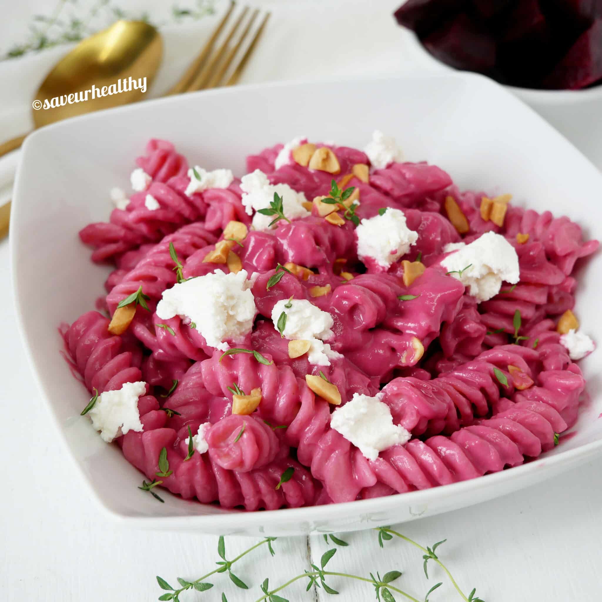 crème betterave et fromage chèvre frais (BARBIE PASTA) – saveurhealthy